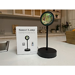 JIMEI Sunset Lamp Projector Led Lights for Bedroom Night Light RGB Lights Sun Sunlight Sunrise Lamp 10w 360° Rotation Mood Lighting Home /Room Decor Christmas Gifts for Women