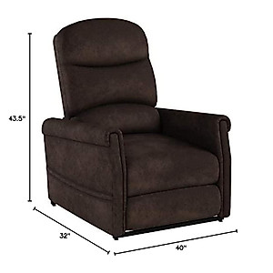 GDF Studio Alan Chocolate Fabric Lift Up Recliner Chair