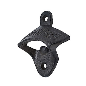 Lofekea Wall Mount Bottle Opener, 2 PACK Vintage Style Cast Iron Beer Bottle Opener Wall Mounted