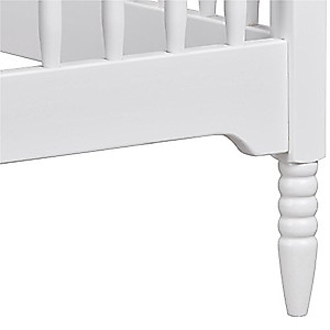Little Seeds Rowan Valley Linden Wooden Baby Crib with Spindle Work in White