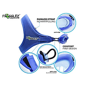 Frogglez Pain-Free Swim Goggles for Kids Under 10 (Ages 3-10), No Hair Pulling, Recommended by Olympic Swimmers - UV Protection|Tinted|Anti Fog