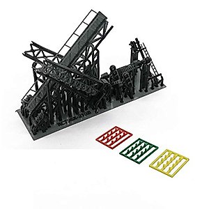 Outland Models Railroad Scenery Dwarf, Block Signal and Bridge Set N Scale 1:160