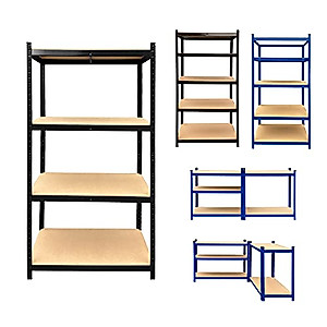5 Tier Metal Shelves for Storage, Garage Shelving, Storage Shelves, Adjustable Heavy Duty Storage Rack, Kitchen Shelf, Garage Shelving for Shed, Workshop, Office, Warehouse, 175KG Capacity Per Shelf