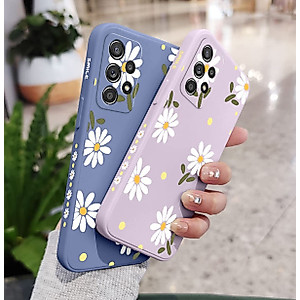 Sunswim for Galaxy Note 20 Ultra Case Cute Daisy Pattern Full Camera Lens Protection Shockproof TPU Bumper Liquid Silicone Protective Cover Phone Cases for Samsung Galaxy Note 20 Ultra 5G 6.9"-Black