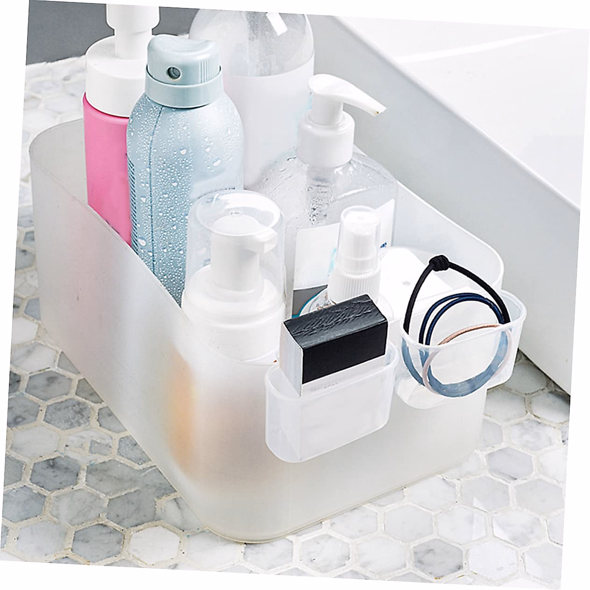 FUNOMOCYA 6Pcs Refrigerator Side Box Clip Storage Containers Small Hanging Sauce Organizer for Fridge Space Saving Fridge Bins for Condiments Kitchen Organizer