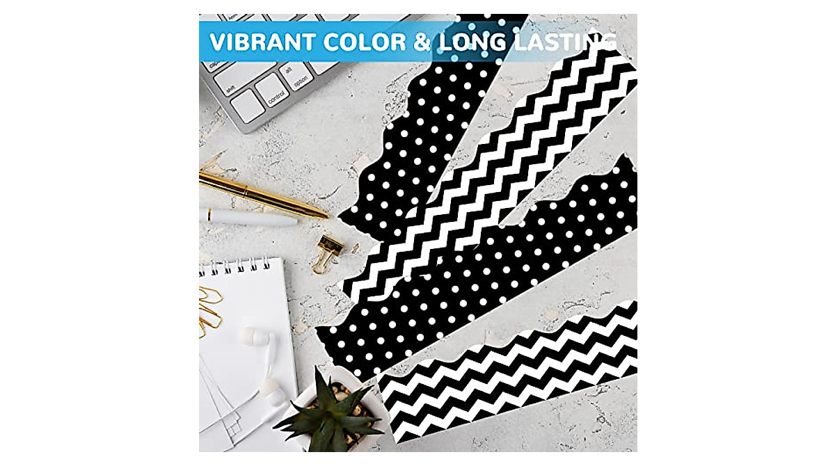 Black Dot Bulletin Board Trim - 80ft Decor for Classrooms