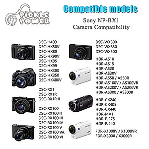 NP-BX1 NP BX1 Battery and Charger with LCD Display Replacement for Sony Cyber-Shot M8 DSC-HX80 HX90V HX95 HX99 HX350 RX1 RX1R II RX100 FDR-X3000 HDR-AS50 AS300 Camera