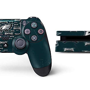 Skinit Decal Gaming Skin Compatible with PS4 Slim Bundle - Officially Licensed NFL Philadelphia Eagles Blast Design