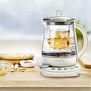 BUYDEEM K2683 Health-Care Beverage Tea Maker and Kettle, 9-in-1 Programmable Brew Cooker Master, 1.5 L, Spruce Blue