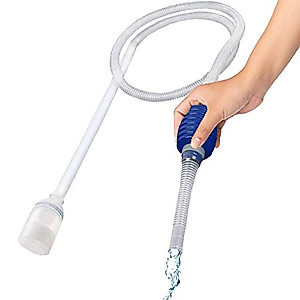 SunGrow Aquarium Fish Tank Gravel Cleaner Vacuum, Siphon Pump Aquarium Water Changer, Tank Cleaner, Syphon Cleaning and Water Changing Tools Kit with Priming Bulb, Aquarium Supplies, 65-inches