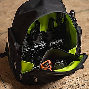 AWP Extreme Tool Backpack, Heavy-Duty Tool Bag with Padded Shoulder, Back, and Waist Straps, Water-Resistant Construction Black