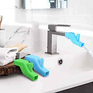 6Pcs Silicone Faucet Extender for Kids,Faucet Connector Kitchen Water Tap Extension,Portable Kitchen Sink Faucet Attachment,Baby Bath Tub Faucet Cover Bathroom Accessories