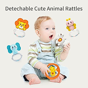 Eners Baby Crib Mobile with Music and Lights, Mobile for Crib with Remote Control, Rotation, Moon and Star Projection, Baby Crib Toys for Boys Girls (Blue)