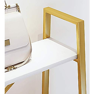 FONECHIN TDD Metal Display Rack 4-Layer Shoe Bag Rack Shelf,Floor-Standing Clothing Rack for Plant Jewelry Hat, Home Kitchen Bedroom Storage Rack