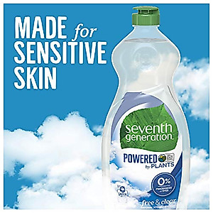Seventh Generation Dish Liquid Soap, Free & Clear, 25 oz (Packaging May Vary)