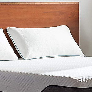 LUCID 4 Inch Down Alternative and Gel Memory Foam Mattress Topper, King, White & Premium Shredded Memory Foam Pillow-Hypoallergenic-Adjustable Loft-2 Pack, Standard (Pack of 2), White 2 Count