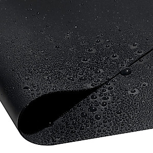 wellhouse Extra Large Silicone Baking Mat Pastry Mat Countertop Protector Clay Mat No-slip Non Stick Waterproof Heat Resistant Silicone Placemats Table Mat 23.6 by 15.7 inch(Black-1pcs)