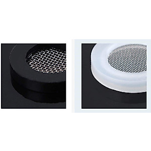 Black 20 pcs Silicone Washer Silicone Filter Gasket for Shower Head Water tap Faucet (White & Black 10 Pcs)