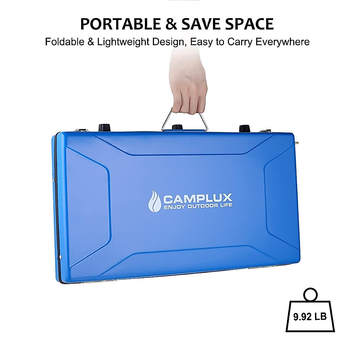 Camplux Camping Stove 20,400 BTU, 1 Grill & 2 Burners Propane Stove for Outdoor Cooking