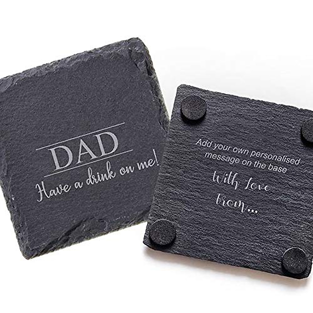 12 Pack 4 x 4 Inch Gorgeous Black Slate Stone Coasters Bulk Square Slate Stone Cup Coaster for Drink Bar Kitchen Home, Handmade Natural Rough Edge, Set of 12