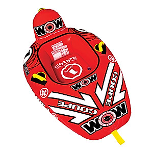 WOW Sports – Coupe Cockpit Towable Tube for Boating – 1 Person 170 lbs Capacity – Inflatable Boat Tube for Water Sports – Youth & Adults