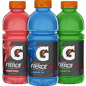 Gatorade Fierce Thirst Quencher, Variety Pack, 20 Ounce Bottles (Pack of 12)