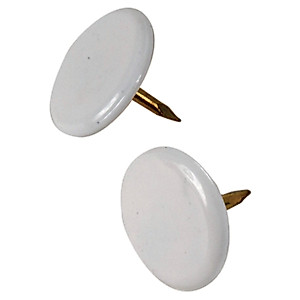 The Hillman Group 532446 Thumb Tacks, White, 40-Pack