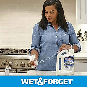Wet & Forget Indoor Mold and Mildew All-Purpose Cleaner Deodorizes, Disinfects, Kills 99.9% of Bacteria and Viruses, Refill, 128 Fl. Oz.