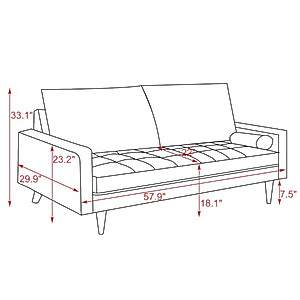 uhome Sofas, 2 Seat, Black