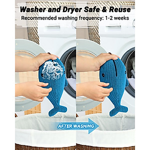 AOSYCO Scum Absorber for Spa Hot Tub, Whale Scum Defoamer Hot Tubs Skimmer, Anting Foam Absorbing Sponges Accessories, Upgraded of Scum Bug Scumbug Scum Rays, Soak Up Oils Reusable Cleaner, 2Pack Kit