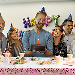 50th Birthday Decorations Party Supplies Set - Disposable Tableware Includes Plates, Cups, Napkins, Straws, Tablecloth for Her 50 Birthday Party - Serves 24