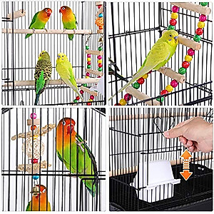Yaheetech 39-inch Roof Top Large Flight Parrot Bird Cage for Small Quaker Parrot Cockatiel Sun Parakeet Green Cheek Conure Budgie Finch Lovebird Canary Pet Bird Cage w/Toys