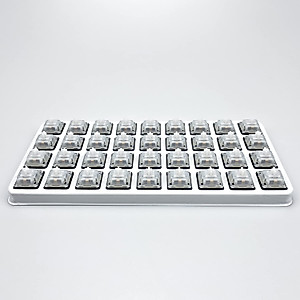 Gateron KS-3X47 Milky Keyboard Switches, MX 5 pin Linear Switches Suitable for Mechanical Keyboard RGB Lamp Shaft Body(35pcs,White)