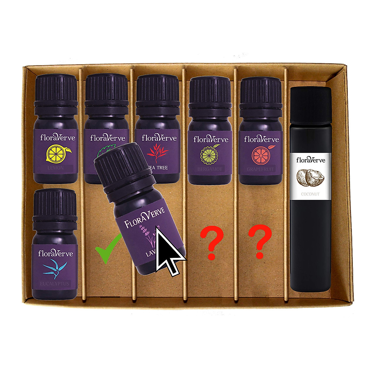 floraVerve Customized Essential Oils Set, Build Your Own Starter Kit, Pick Only Those You Like! (10 x 5ml Natural Aromatherapy Essential Oils + 1x30ml Carrier Oil)