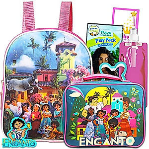 Fast Forward Encanto Mini Backpack and Lunch Box Set with Water Bottle, Stickers, More