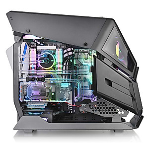 Thermaltake AH T600 Helicopter Styled Open Frame Tempered Glass Swing Door E-ATX Full Tower Case CA-1Q4-00M1WN-00