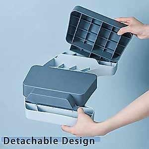 Pantula Toilet Stool Lightweight Squatting Step with Non-Slip Base 7'' Height Safe Healthier Proper Posture Simple Design for Kids Adults (Blue)