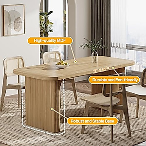 LITTLE TREE 62-Inch Home Office Computer Desk, Large Writing Desk with Textured Double Base, 5 ft Conference Meeting Seminar Table for Office