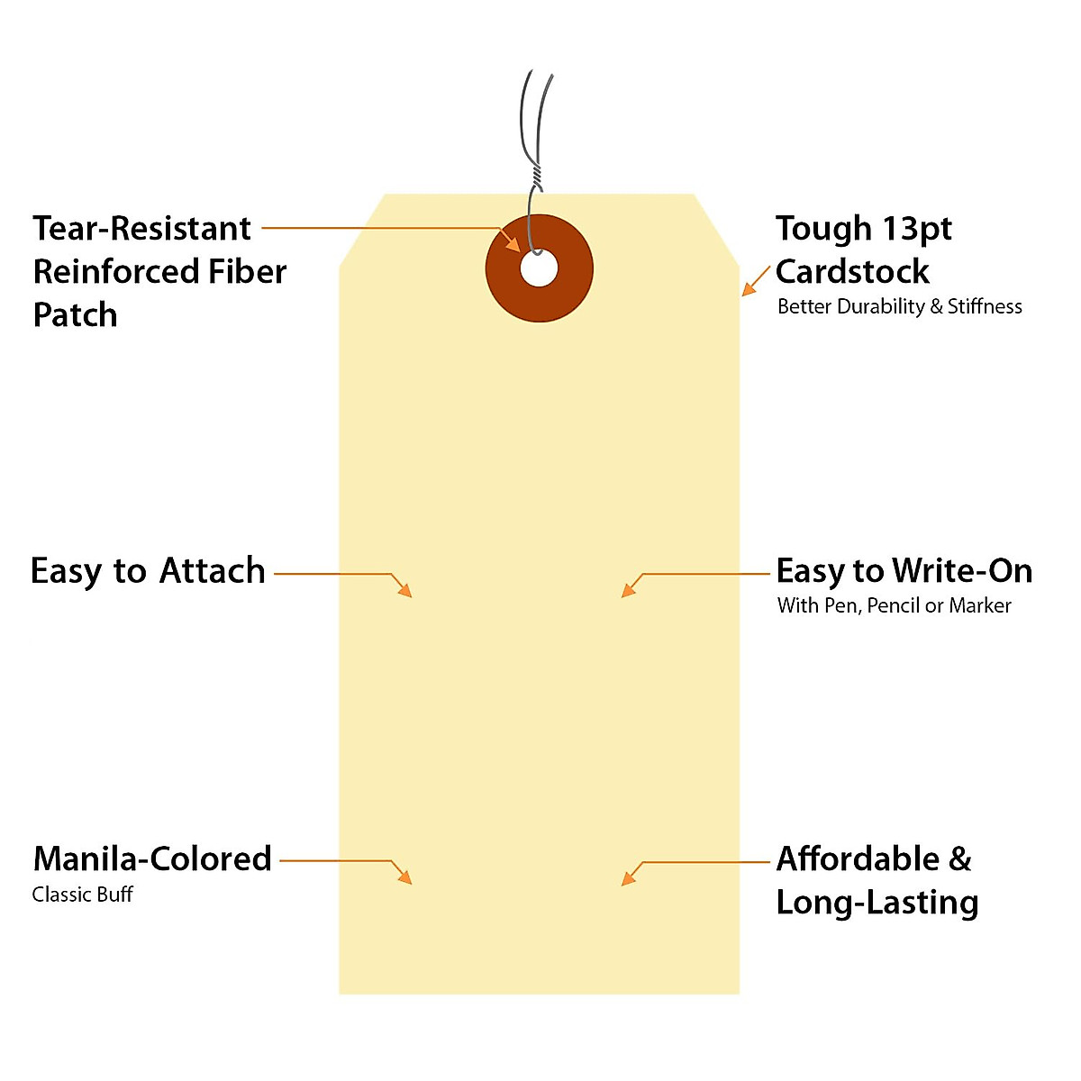 SmartSign Manila Shipping Tags 4 3/4" x 2 3/8" - Pack of 1000