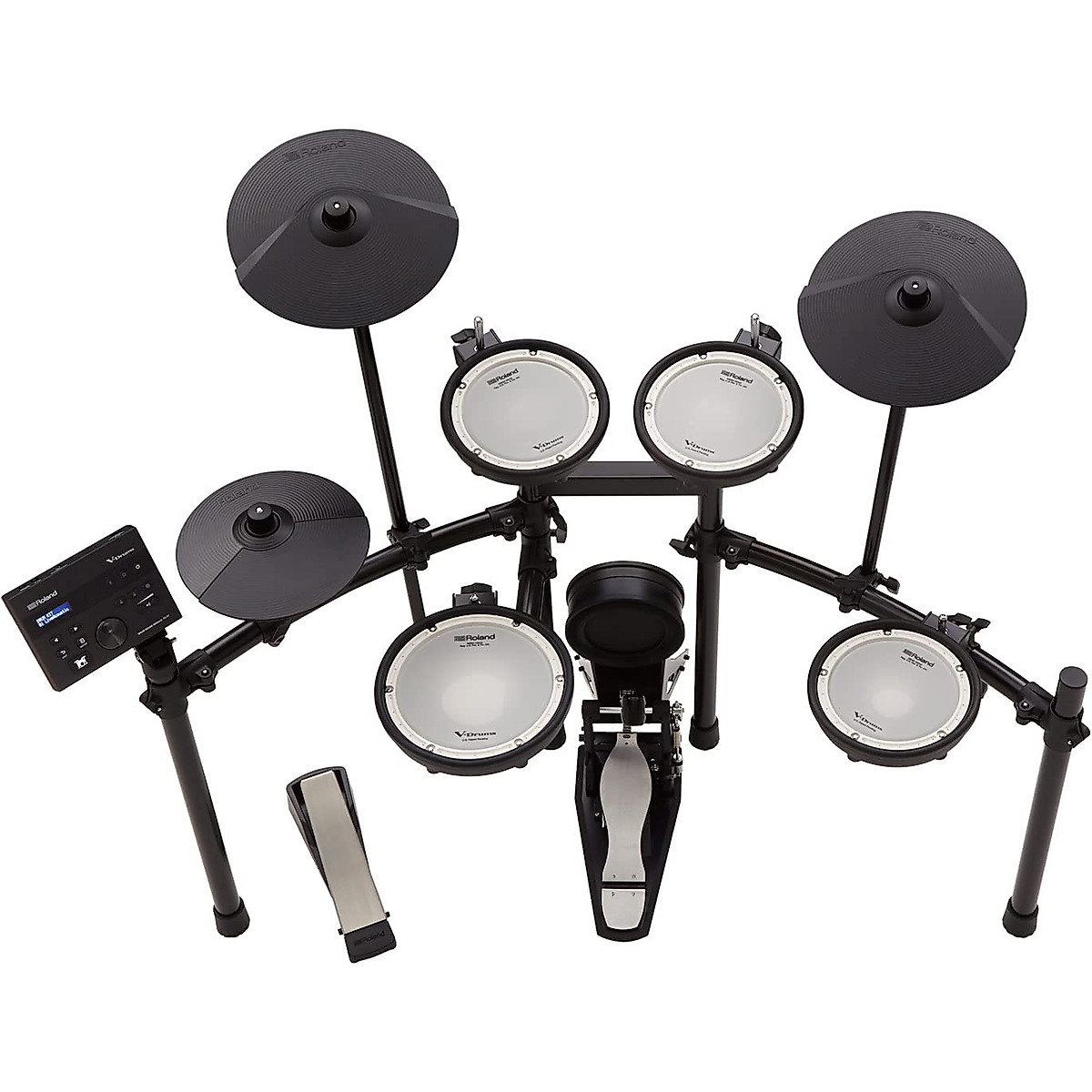 Roland V-Drums TD-07KV Electronic Drum Set Bundle with Drum Throne, Drumstick Bag, 3.5mm Audio Cable, 3 Pairs of Drumsticks, and Austin Bazaar Polishing Cloth