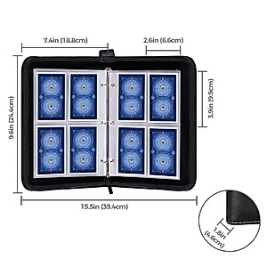 ProCase 4-Pocket Trading Card Binder, 400 Pockets Portable Trading Cards Holder Collector Album with 50 Removable Sheets for Boys Girls –Red