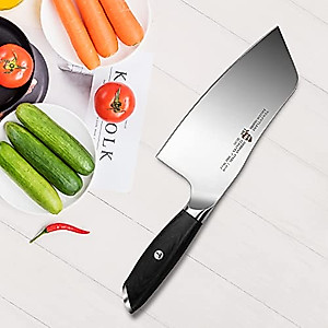 TUO Kitchen Knife - Heavy Duty Kitchen Knife, Multi-functional Knife for Bone Poultry Meat Fish - German Steel & Pakkawood Handle with Safety Lock - Falcon Series with Gift Box