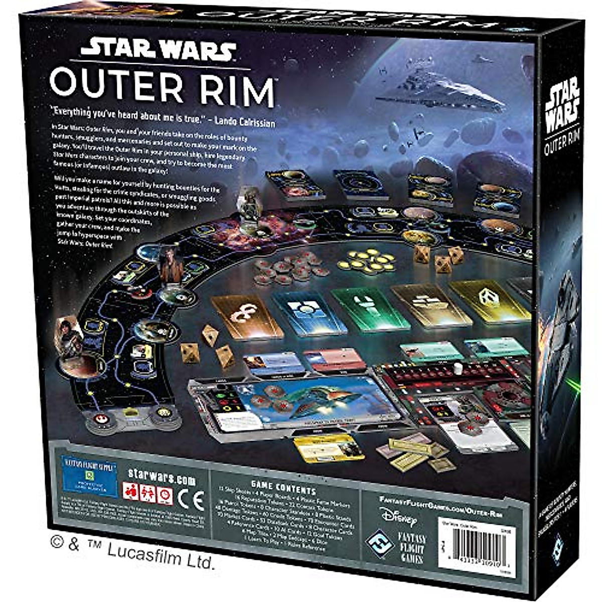 Star Wars Outer Rim Board Game | Strategy Game | Adventure Game for Adults and Teens | Ages 14 and up | 1-4 Players | Average Playtime 3-4 Hours | Made by Fantasy Flight Games