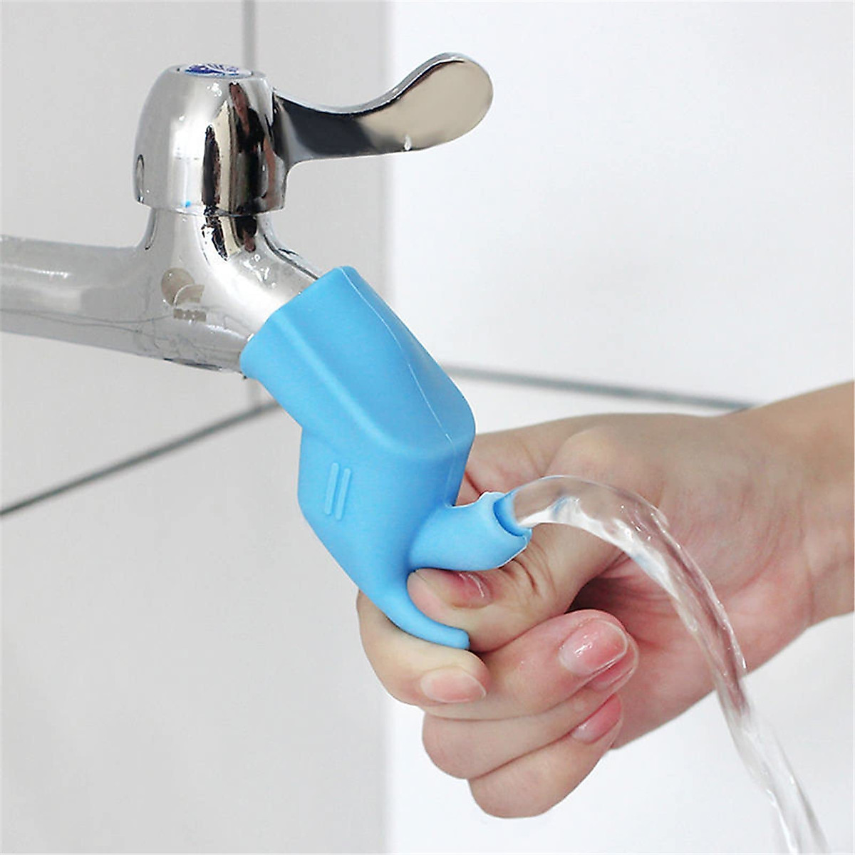WEILYDF Faucet Extender Soft Durable Silicone Faucet Tap Extender Bathroom Extension For Toddler Kids Double-Head Tap Extender