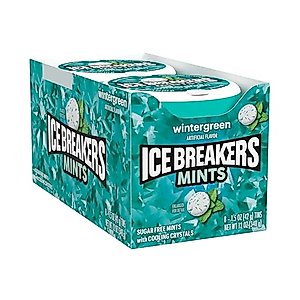 ICE BREAKERS Wintergreen Sugar Free Breath Mints Tins, 1.5 oz (8 Count)