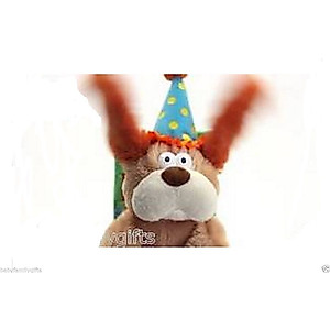 12" Flappy Birthday Animated Plush Puppy Dog Singing "Happy Birthday"