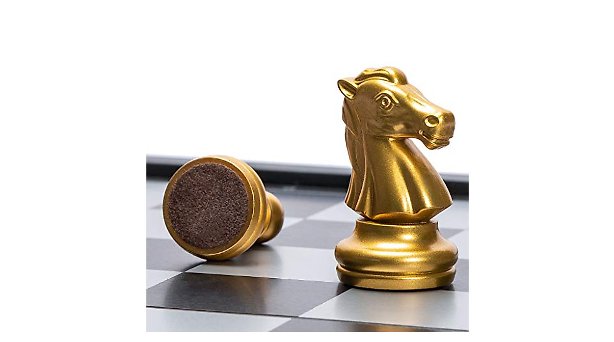 Portable Magnetic Chess Set - Travel-Friendly 9.8-Inch Folding Board
