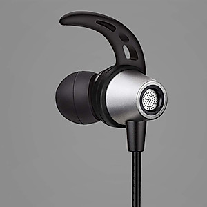 Raxinbang Headset Sports HiFi Sound in-Ear 3.5mm Wired Earphones Headphones Phone Headset for Running Gaming （Red/Silver Grey） (Color : Silver Grey)