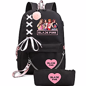 LOVEAngeler Backpack Lisa Rose JISOO Jennie Kawaii Colleage Bookbag School Bag Casual Daypack Mochila For Girls