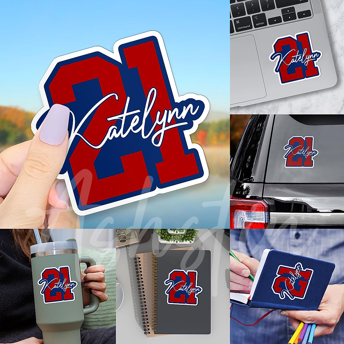 Custom Name Number Sticker Personalized Name for Hard Hat Stickers Softball Baseball Helmet Decal Vinyl KissCut Sticker Water-Resistant Gift Idea Laptop Decor Water Bottle Bumper Stickers Gifts Idea